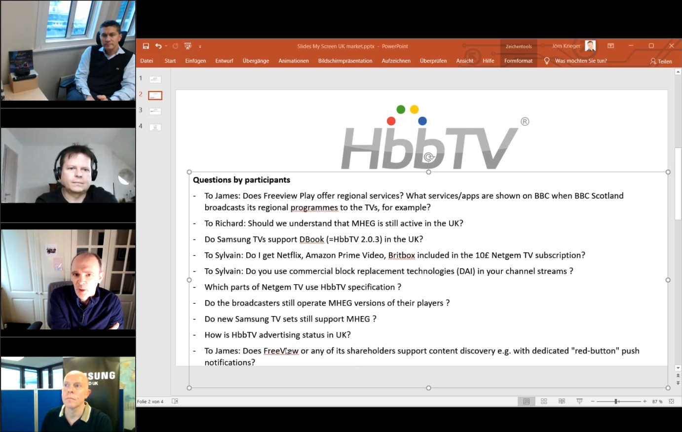 HbbTV developments in the UKHbbTV