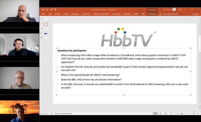 Ultra HD services via HbbTVHbbTV